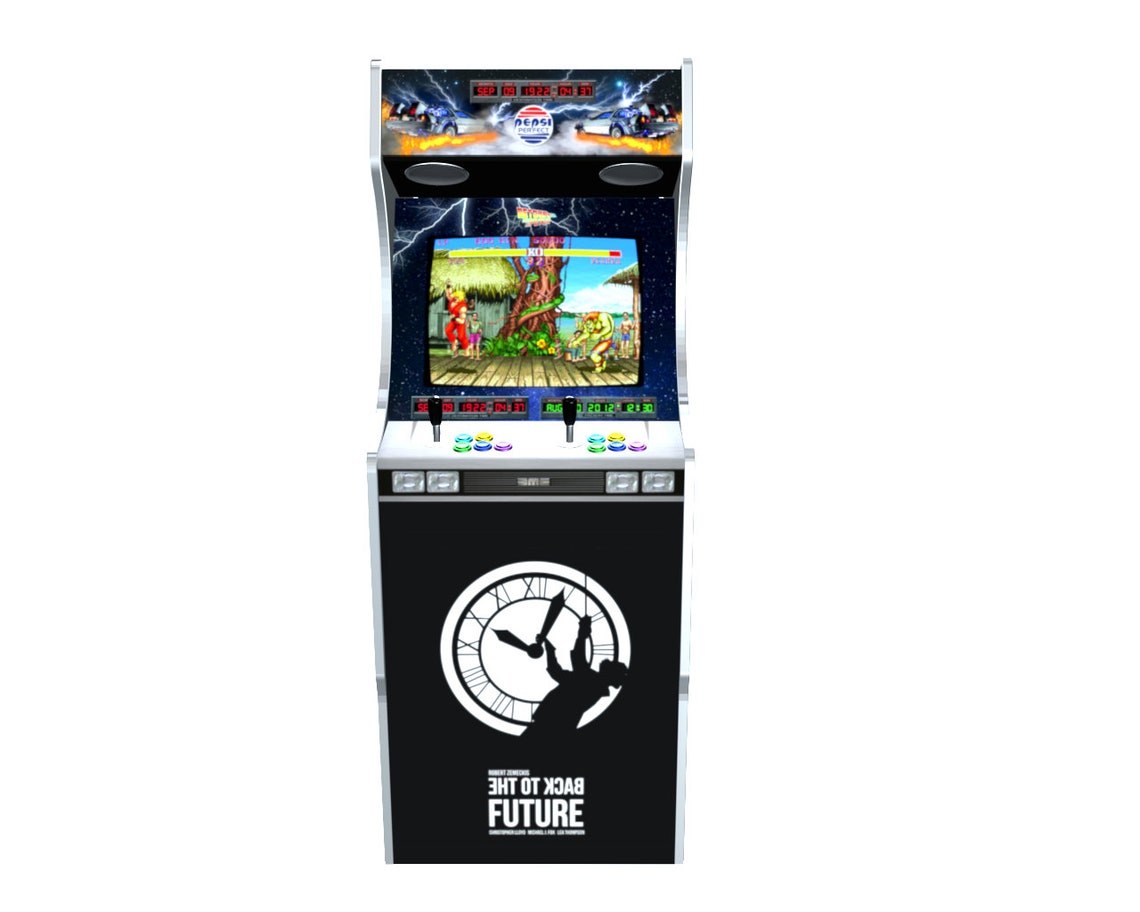 Back to the Future Arcade Cabinet Machine Artwork Graphics | Etsy
