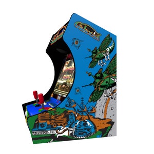 Galaxian Arcade Cabinet Machine Artwork Graphics Vinyl, Arcade Cabinet ...