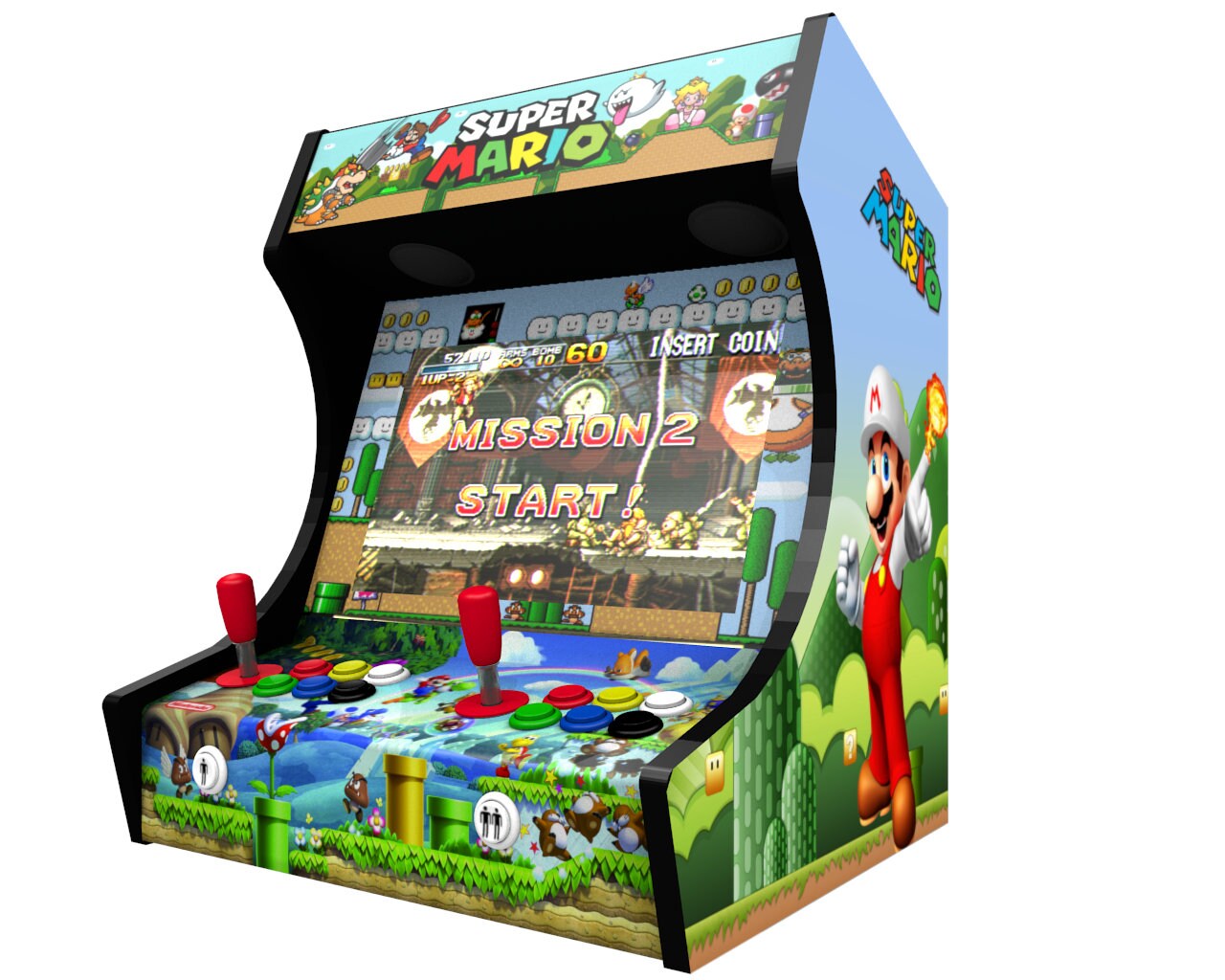 Mario Bros Arcade Cabinet Artwork, Bartop Graphics (PDF Download) - Etsy