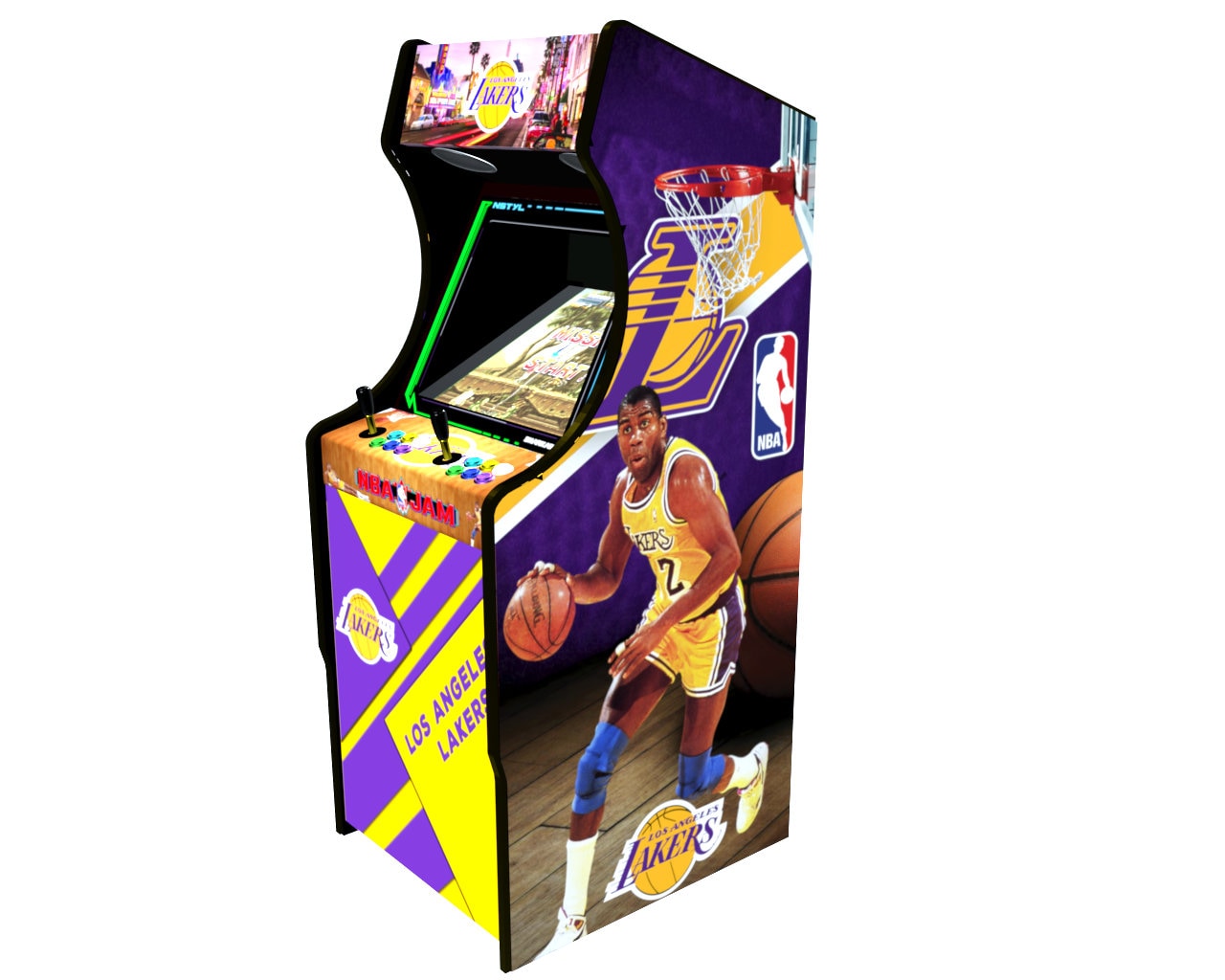 Los Angeles Lakers Arcade Cabinet Machine Artwork Graphics - Etsy