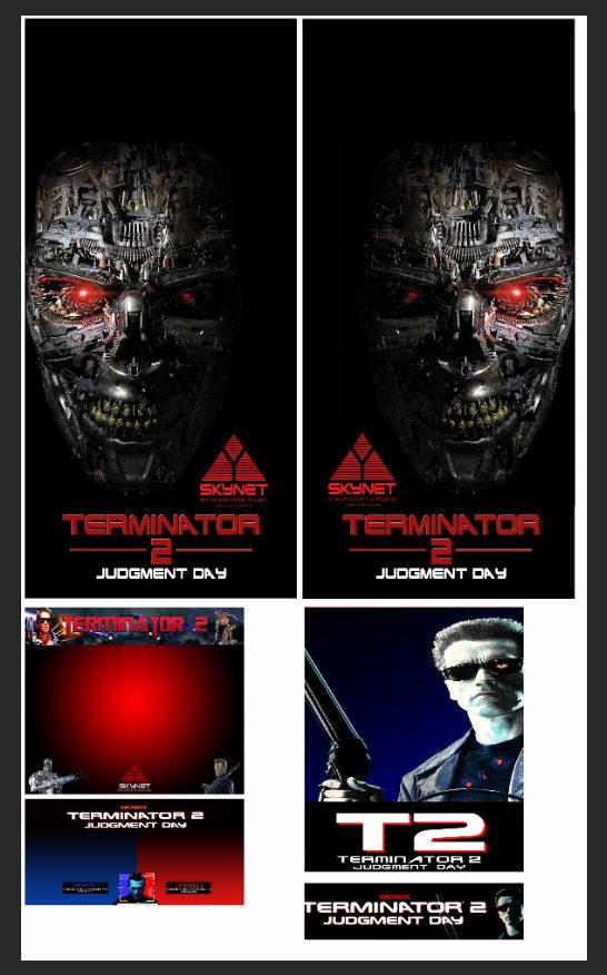 Terminator Arcade Cabinet Machine Artwork Graphics Vinyl, Arcade ...