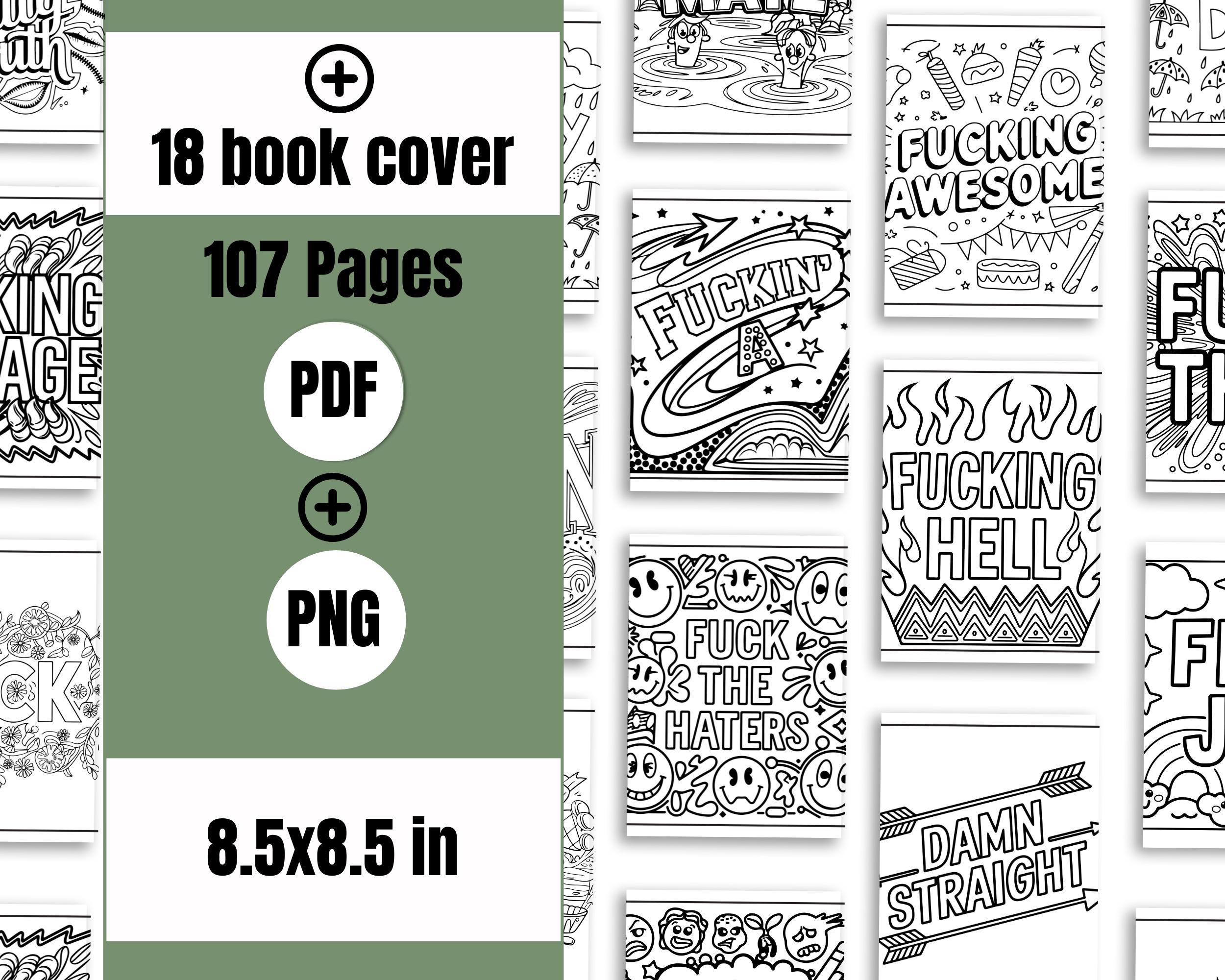 107 Swear Words Coloring Pages for Adults, Printable Coloring Pages ...