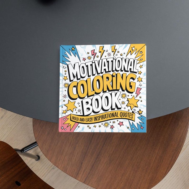 Bold and Easy Motivational Coloring Book Pages, Positive Quote Coloring ...