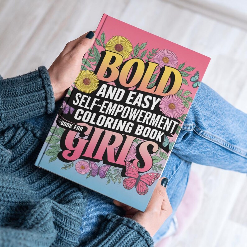 Bold and Easy Self Empowerment Coloring Book, Motivational Coloting ...