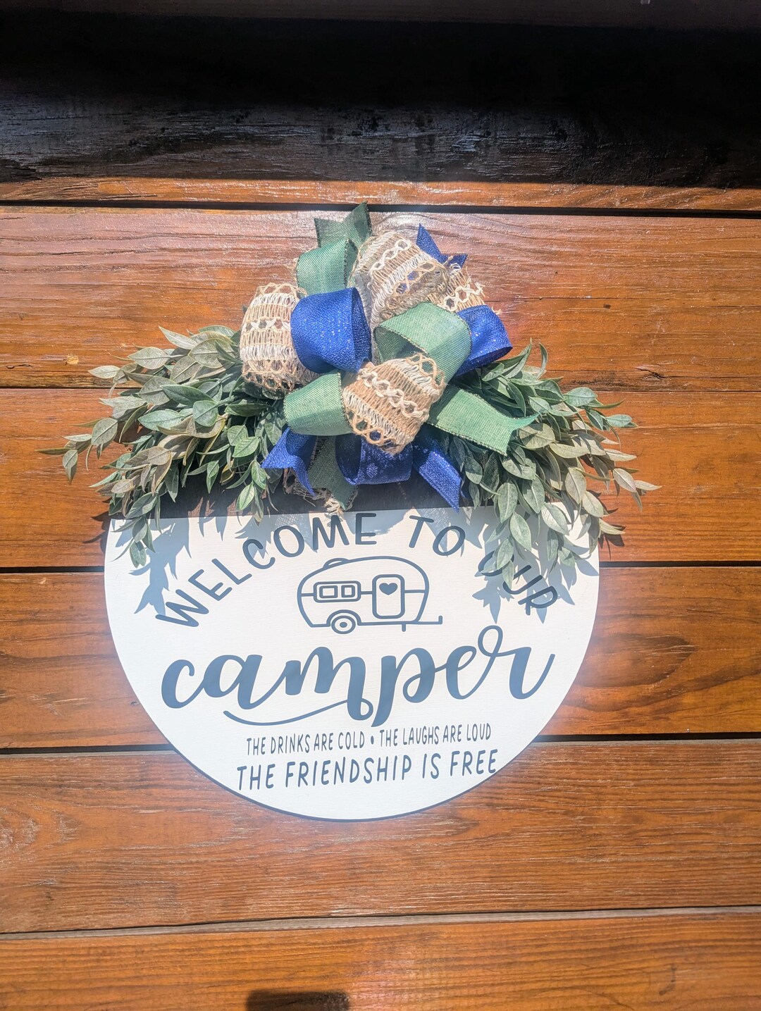 Camper Door Decor, Welcome Camper Sign, Camper Door Hanger, Camper ...