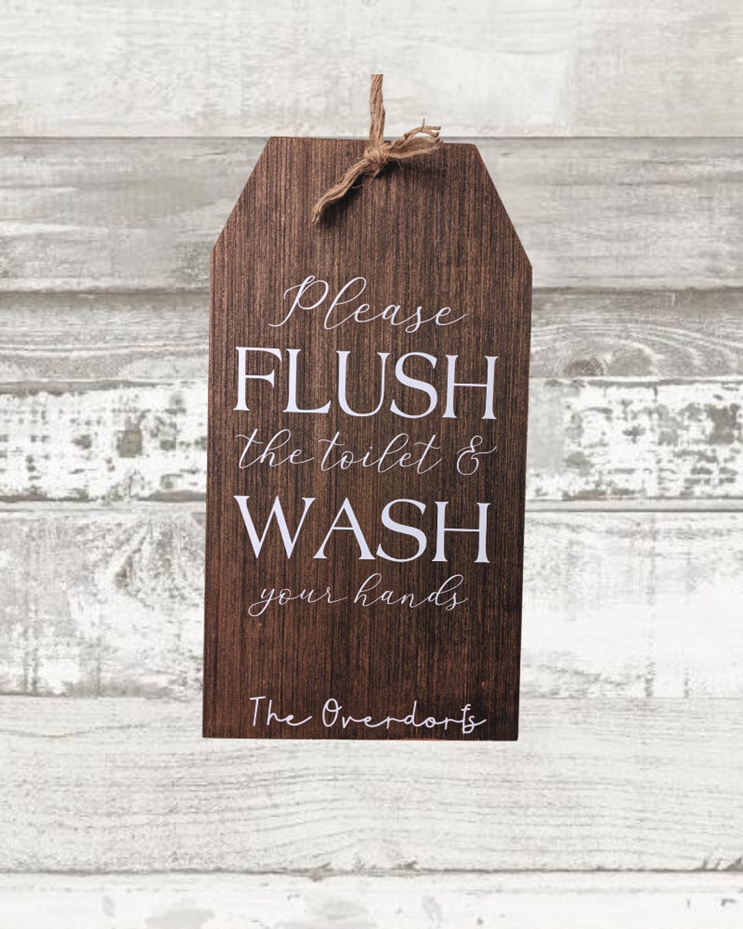 PERSONALIZED Bathroom Sign Modern Farmhouse Wall Decor, Wash Your Hand ...