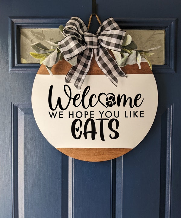 Spoiled Cats and Their Household Staff Live Here Rustic Wood Sign ...