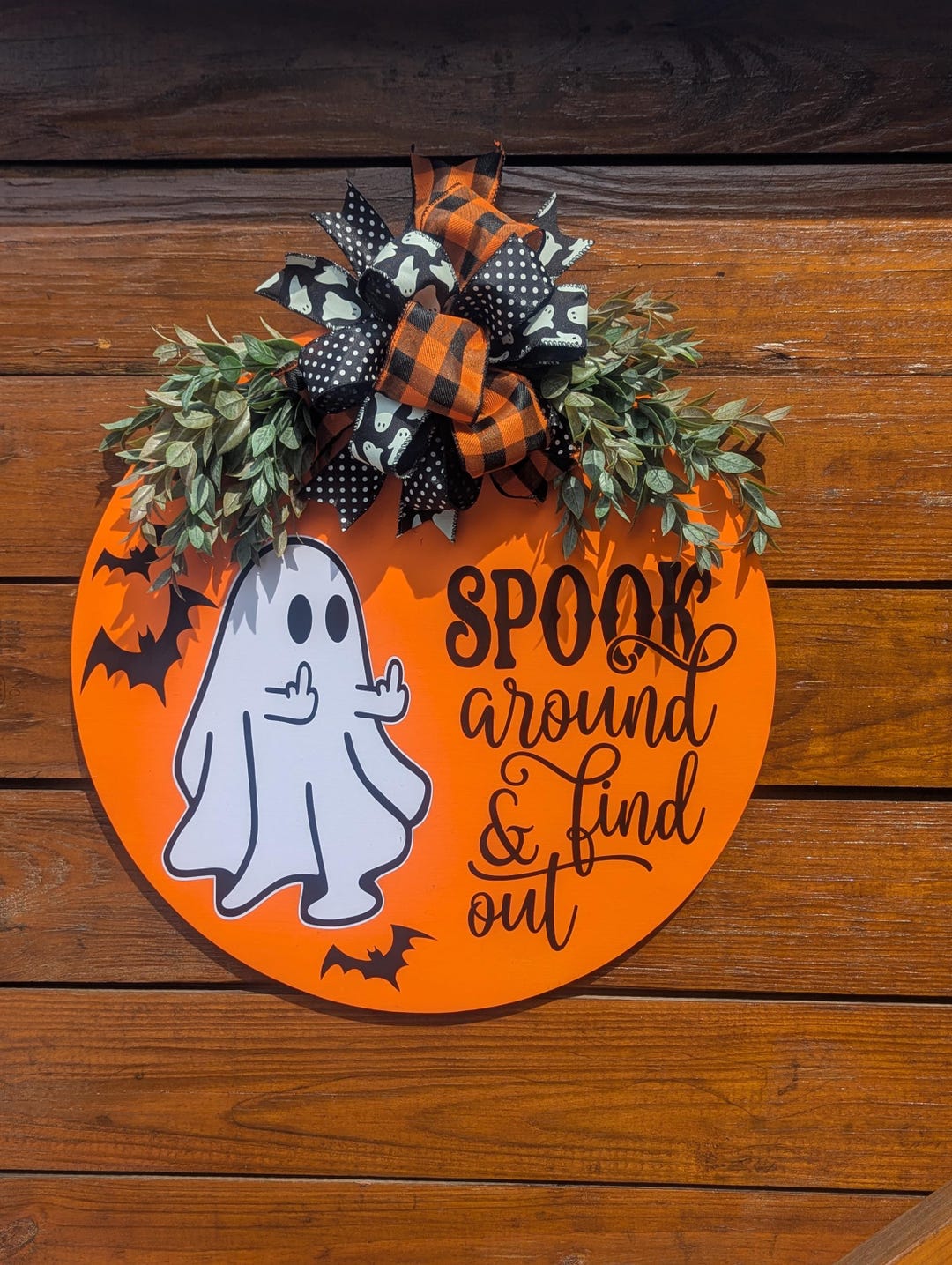 Spook Around and Find Out Ghost Door Hanger: Funny Halloween Decor - Etsy