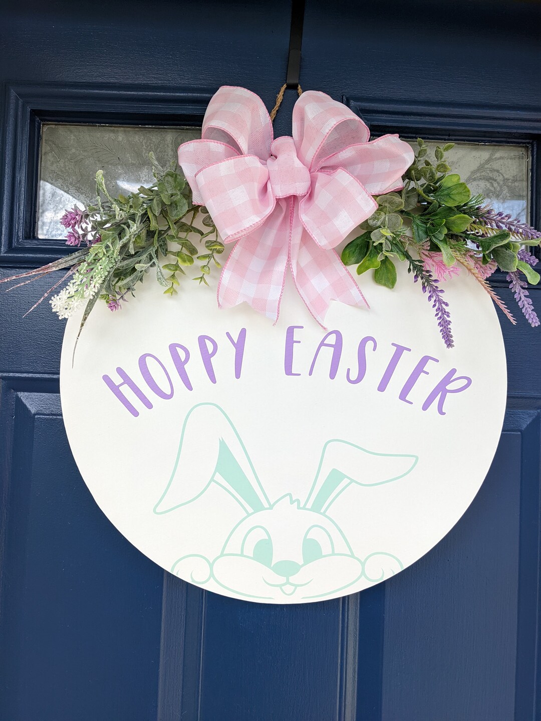 Easter Sign, Easter Door Decor, Easter Door Hanger, Happy Easter, Door ...