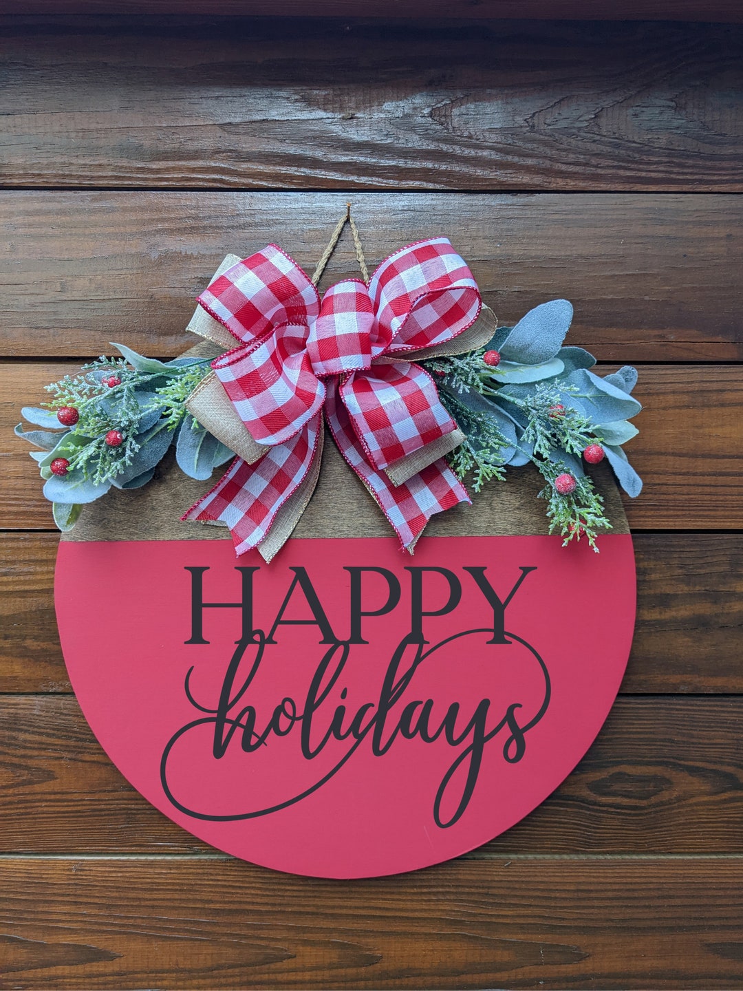 Happy Holidays Door Hanger, Christmas Door Hanger, Winter Door Hanger ...