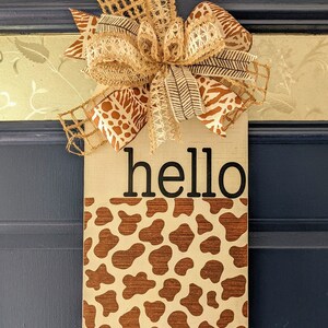Welcome, Large Wooden Door Sign, Door Hanger, Farmhouse, Door Decor ...