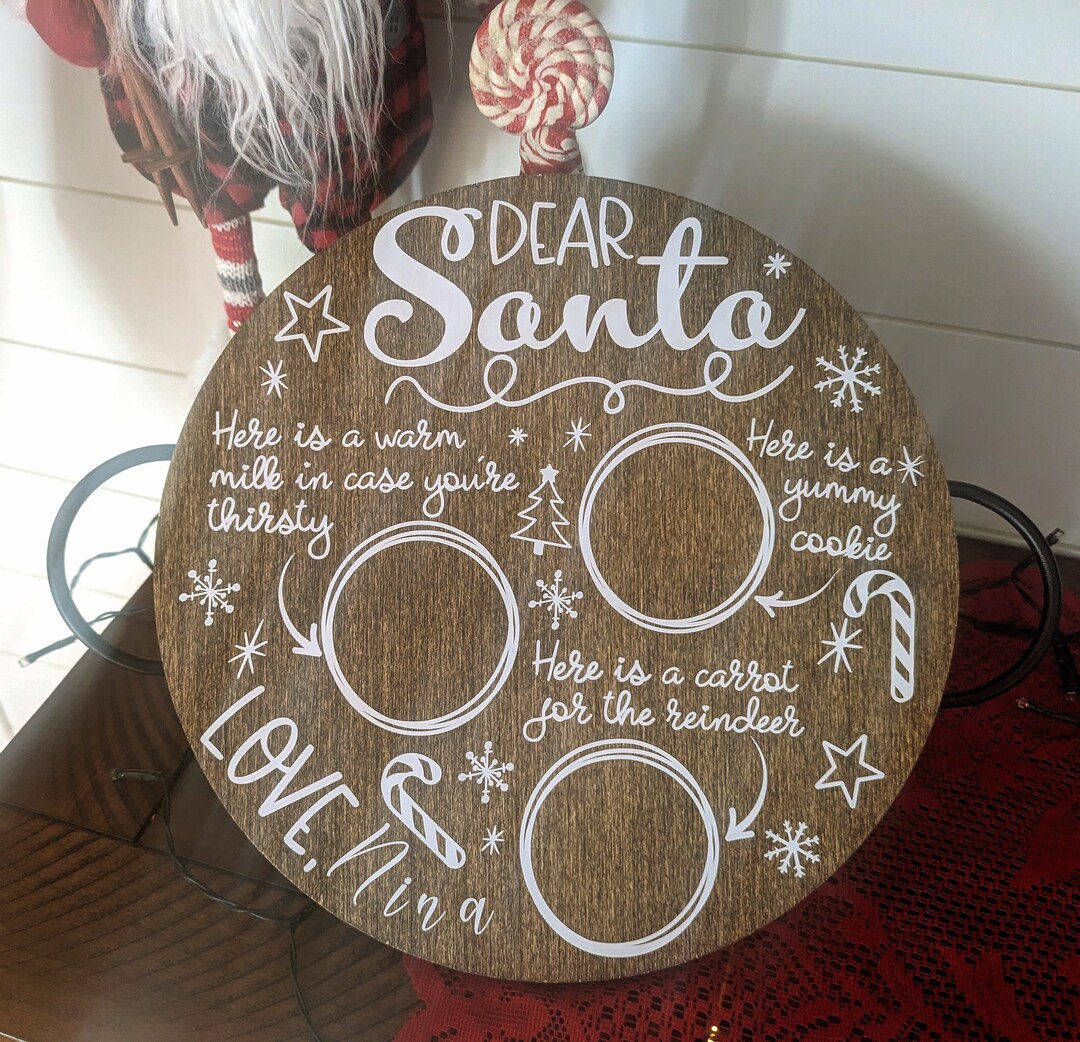 Custom Santa Cookie Plate | Christmas Eve Cookie Tray | Santa Cookie ...