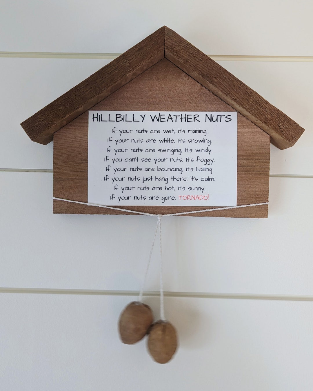 Fathers Day Gift, Hillbilly Weather Nuts, Redneck Weather Nuts, Novelty ...