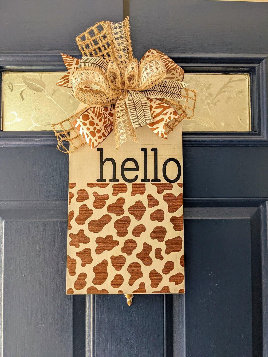 Welcome, Large Wooden Door Sign, Door Hanger, Farmhouse, Door Decor ...