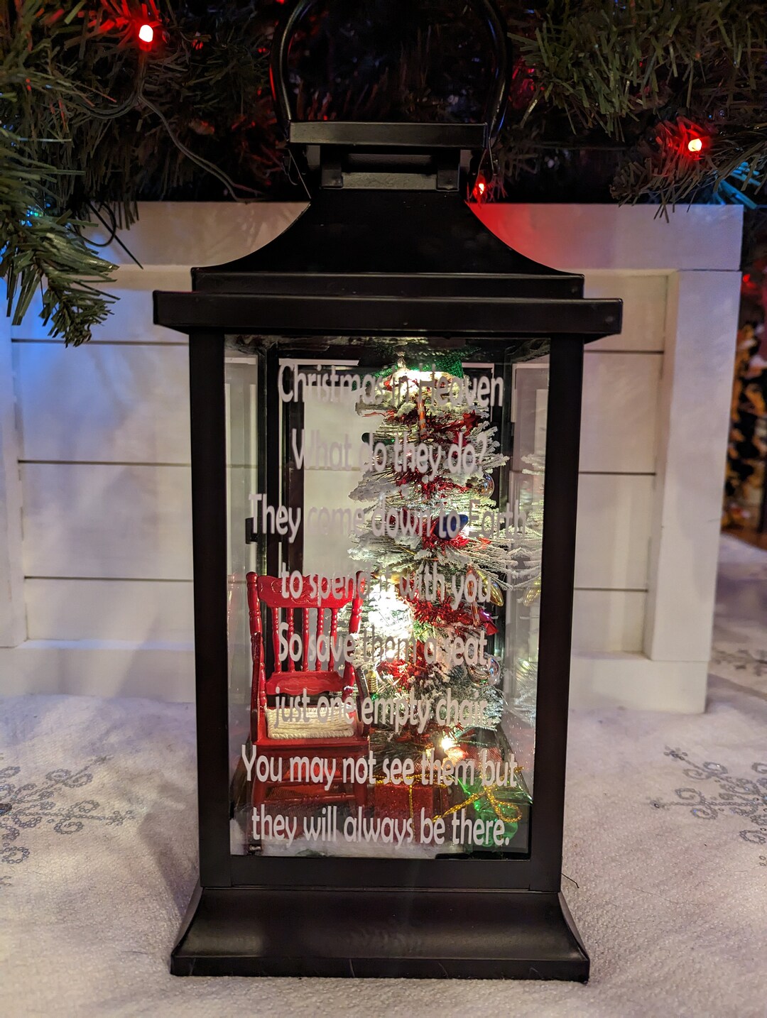 Christmas in Heaven Lantern, Memorial Lantern, Remembrance Lantern, in ...