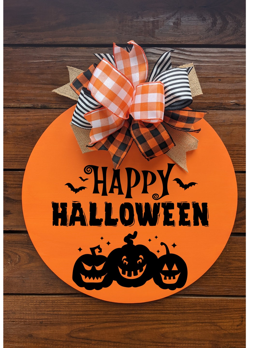 Happy Halloween ,halloween Front Door Decor, Pumpkins, Halloween Decor ...