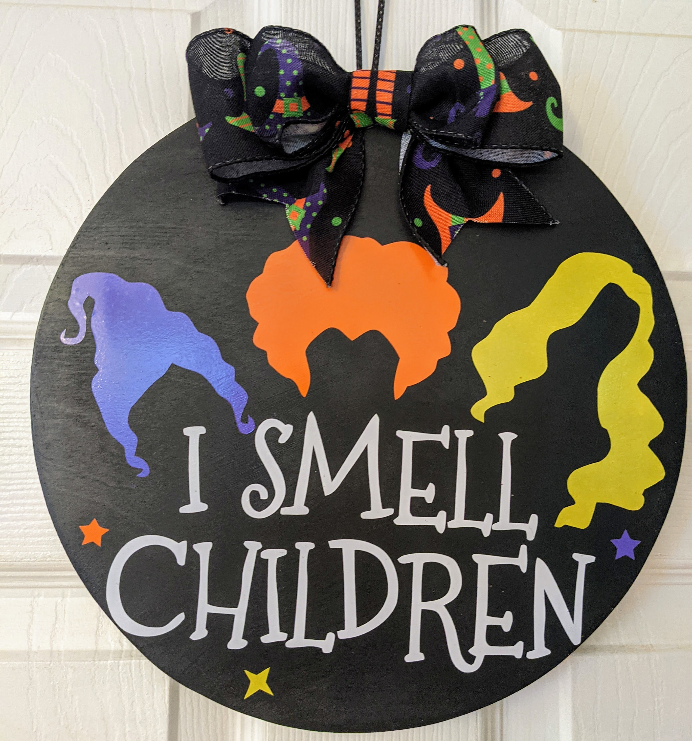 Hocus Pocus Door Hanger, "i Smell Children" Halloween Welcome Sign - Etsy