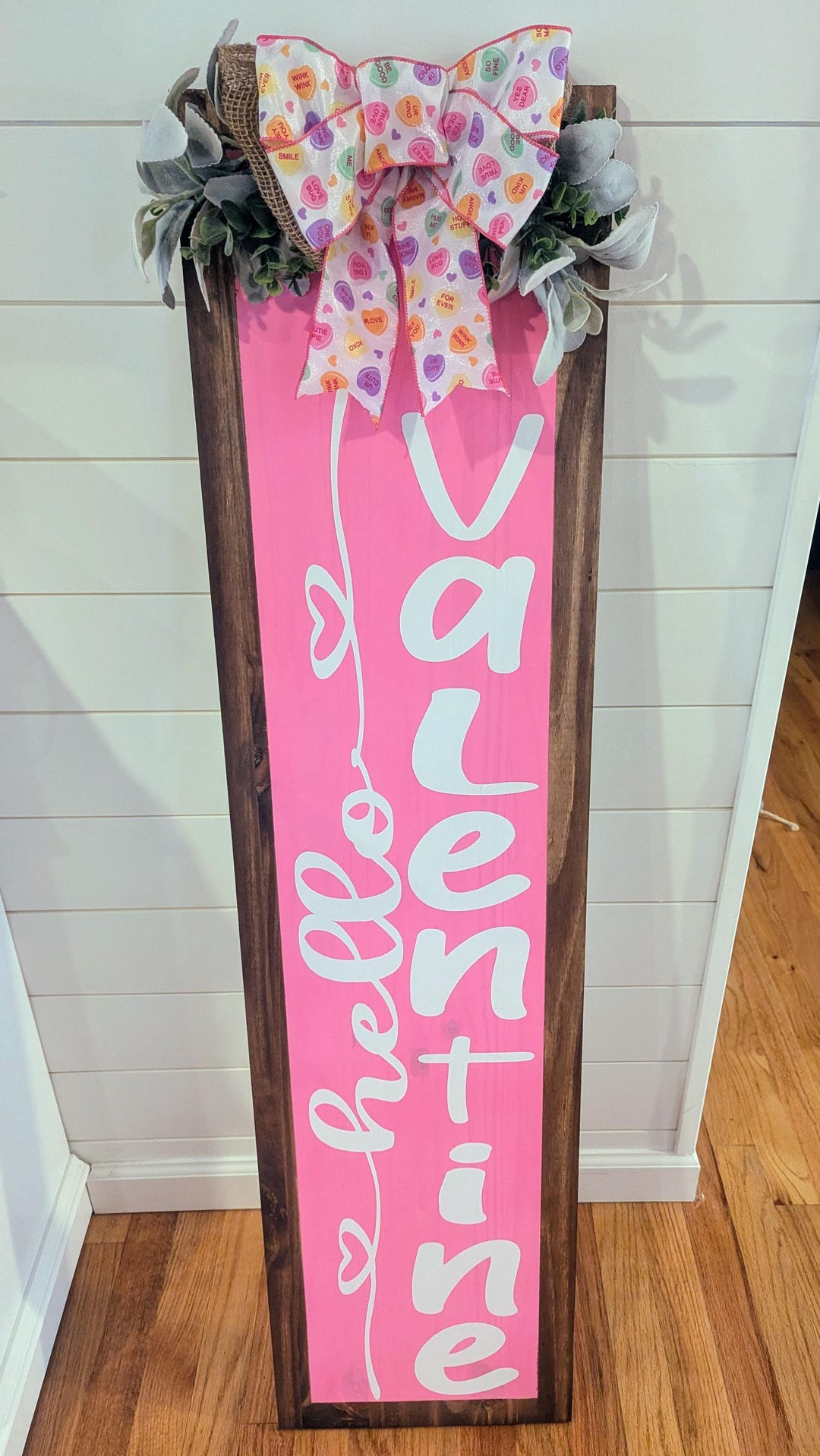 Hello Valentine Porch Leaner/wood Valentines Sign/farmhouse Valentines ...