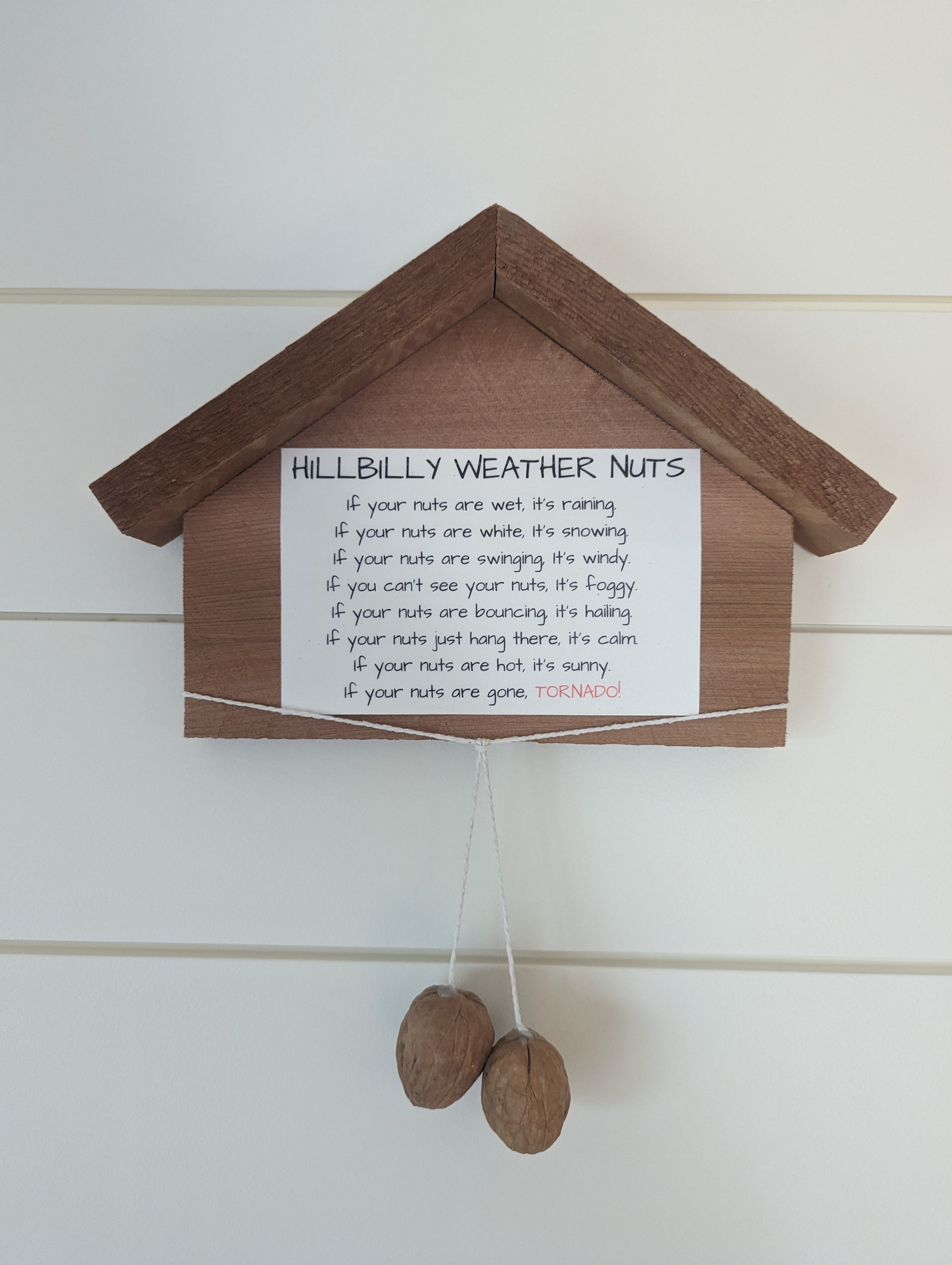 Fathers Day Gift, Hillbilly Weather Nuts, Redneck Weather Nuts, Novelty ...