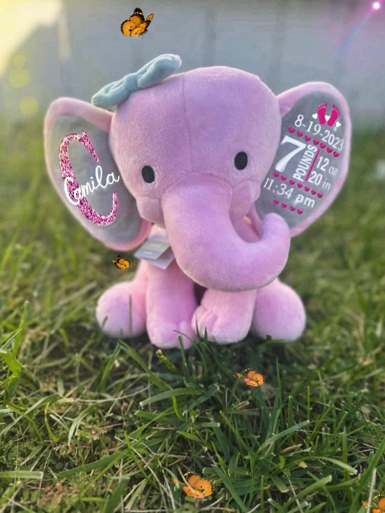 Personalized Stuffed Animals Elephant - Etsy