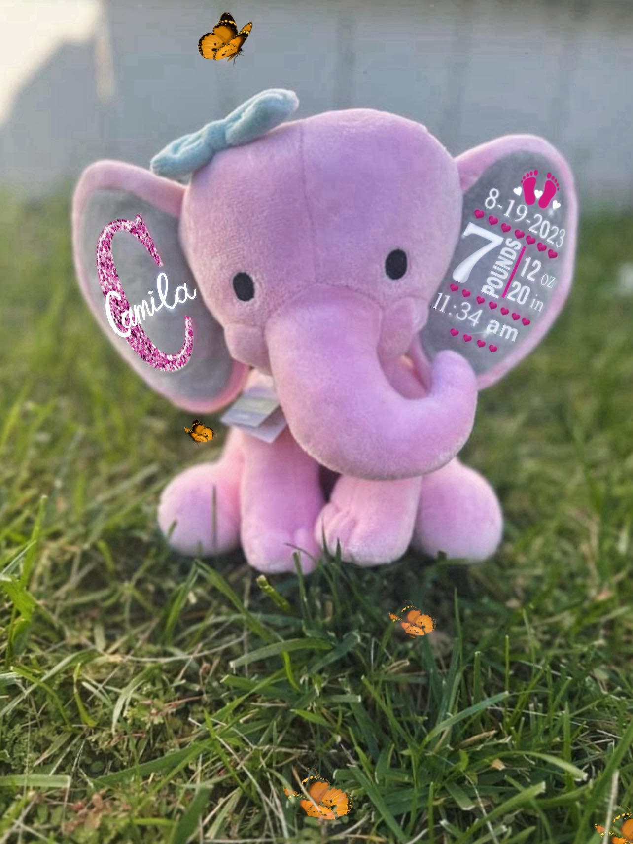 Personalized Stuffed Animals Elephant - Etsy