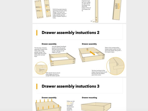 Woodworking & Carpentry Kits & How To CABINET WITH 7 DRAWERS Let your ...
