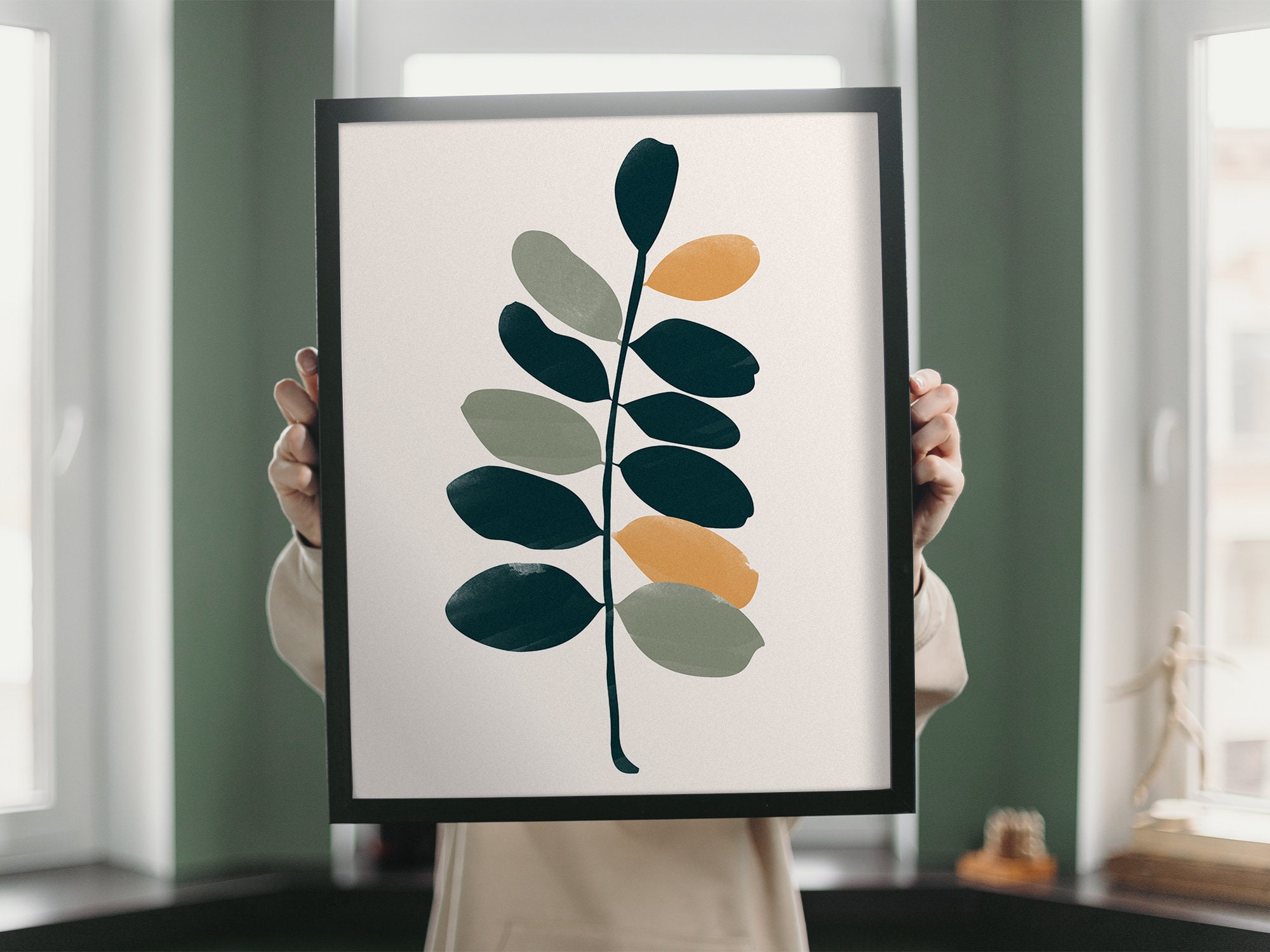 Mid Century Modern Botanical Art Print A1 Botanical Print - Etsy