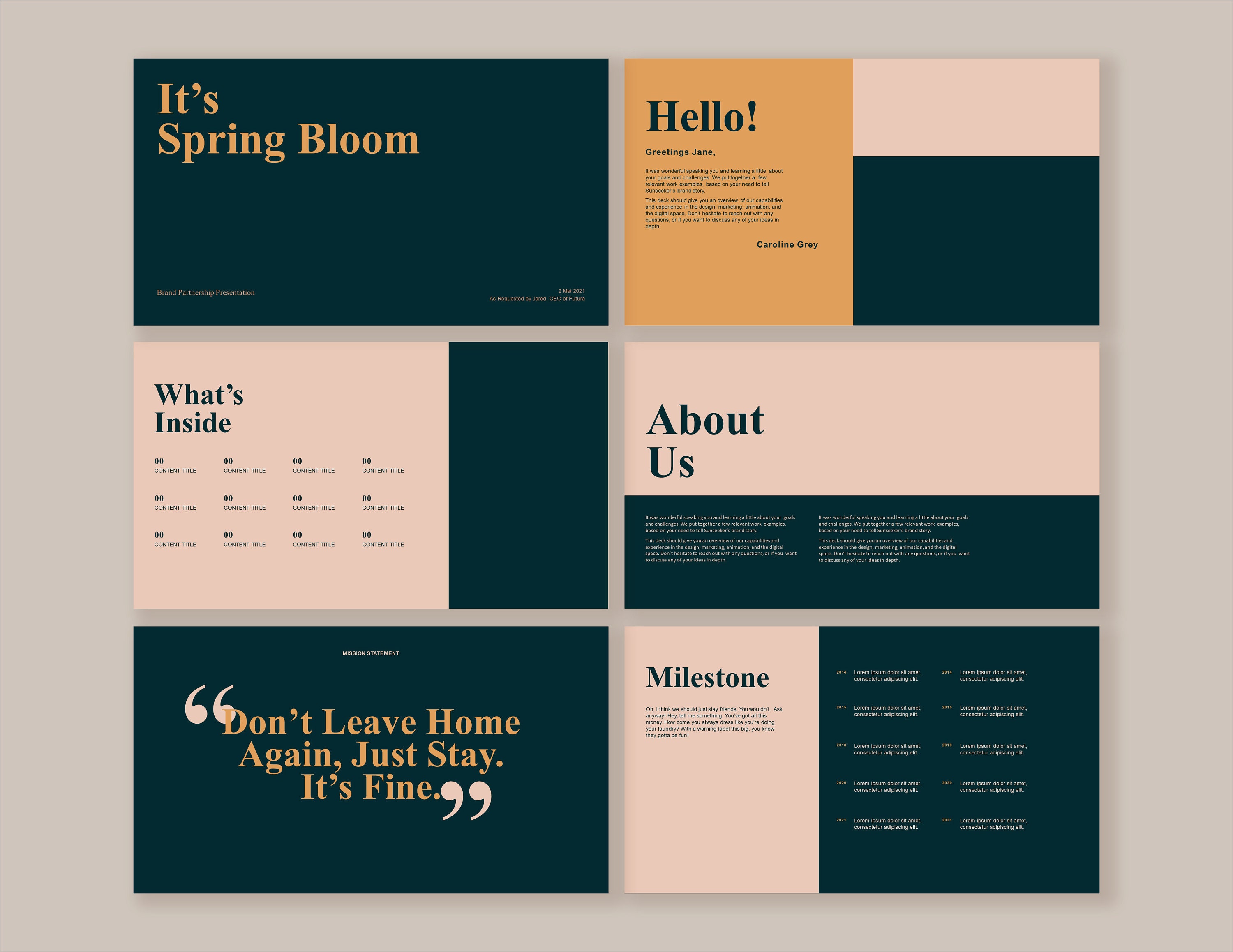 SPRING BLOOM - Powerpoint Template Business Plan for Work From Home ...