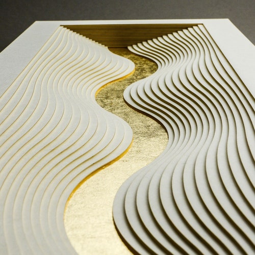 Framed 3D Art Layered Paper Wall Sculpture Abstract Pattern - Etsy