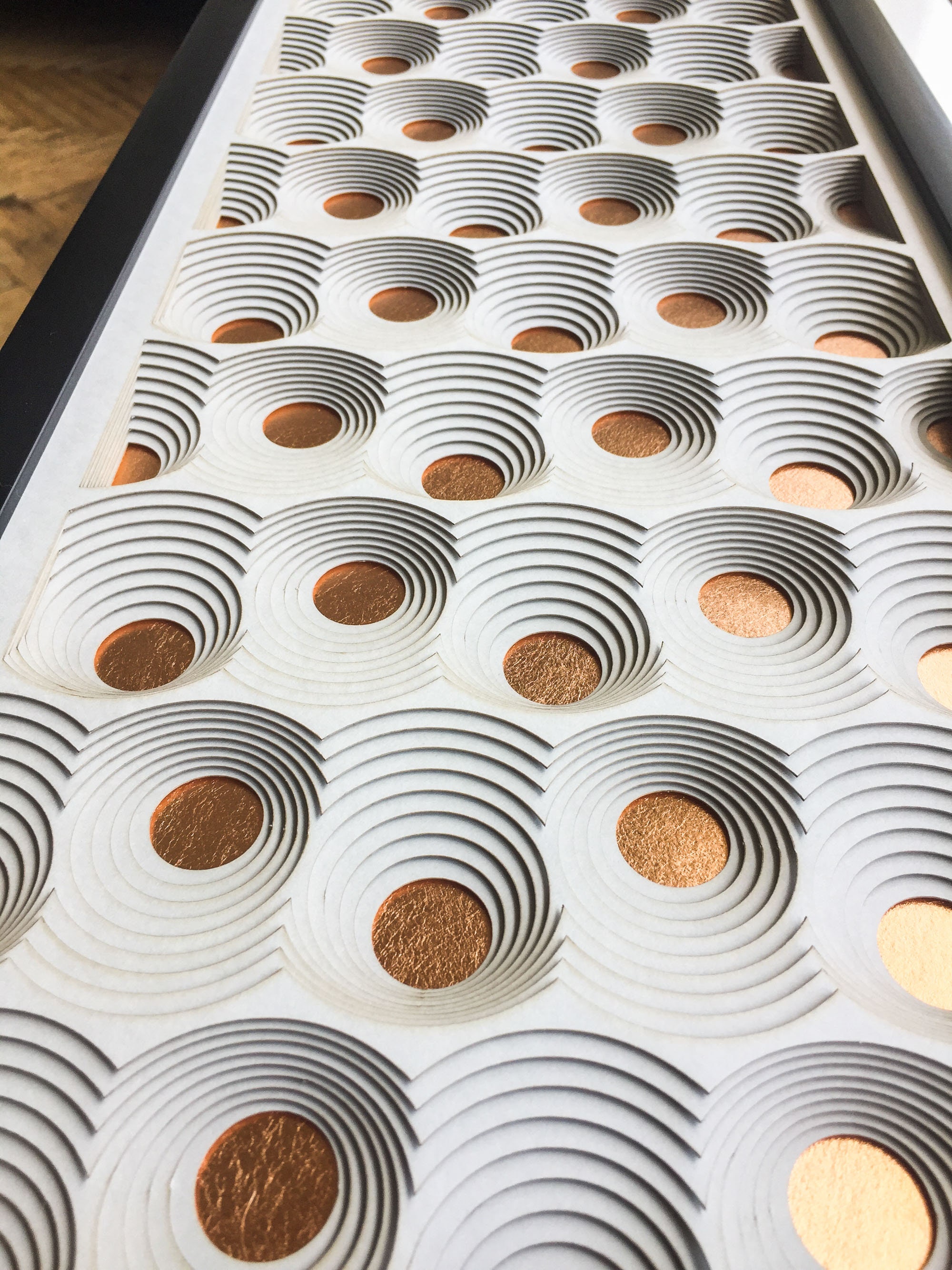 Framed 3D Art, Layered Paper Wall Sculpture, Abstract Pattern, Paper ...