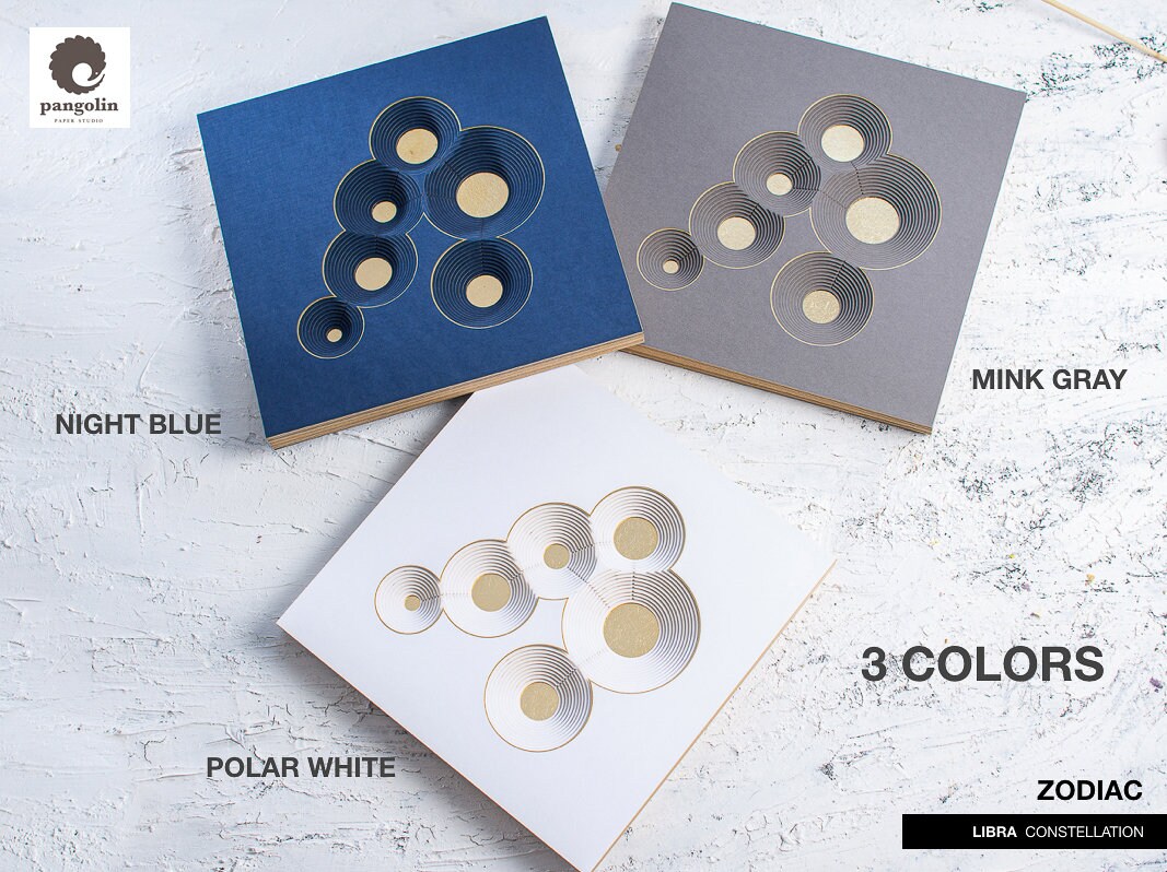 Layered Paper Wall Art LIBRA Sign Gift Paper Wall Decor - Etsy Canada