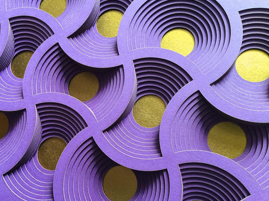 Framed 3D Decor, Layered Paper Wall Sculpture, Minimalist Pattern ...