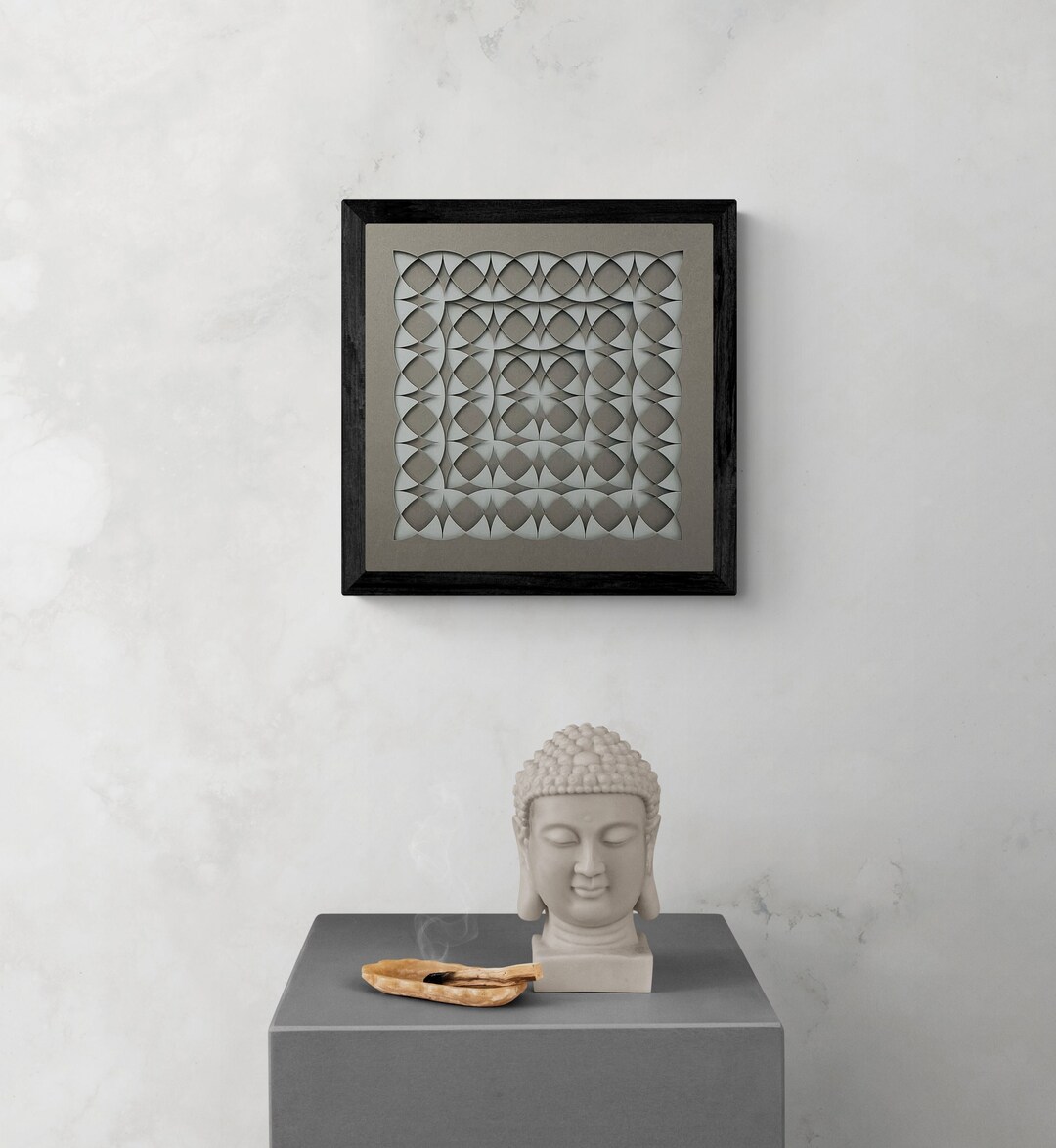 3D Geometric Pattern Decor, Layered Paper Wall Art, Paper Wall ...