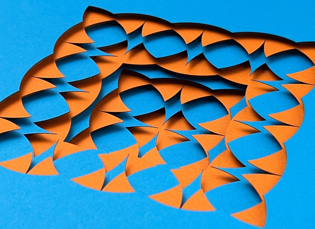 3D Geometric Pattern Decor, Layered Paper Wall Art, Paper Wall ...