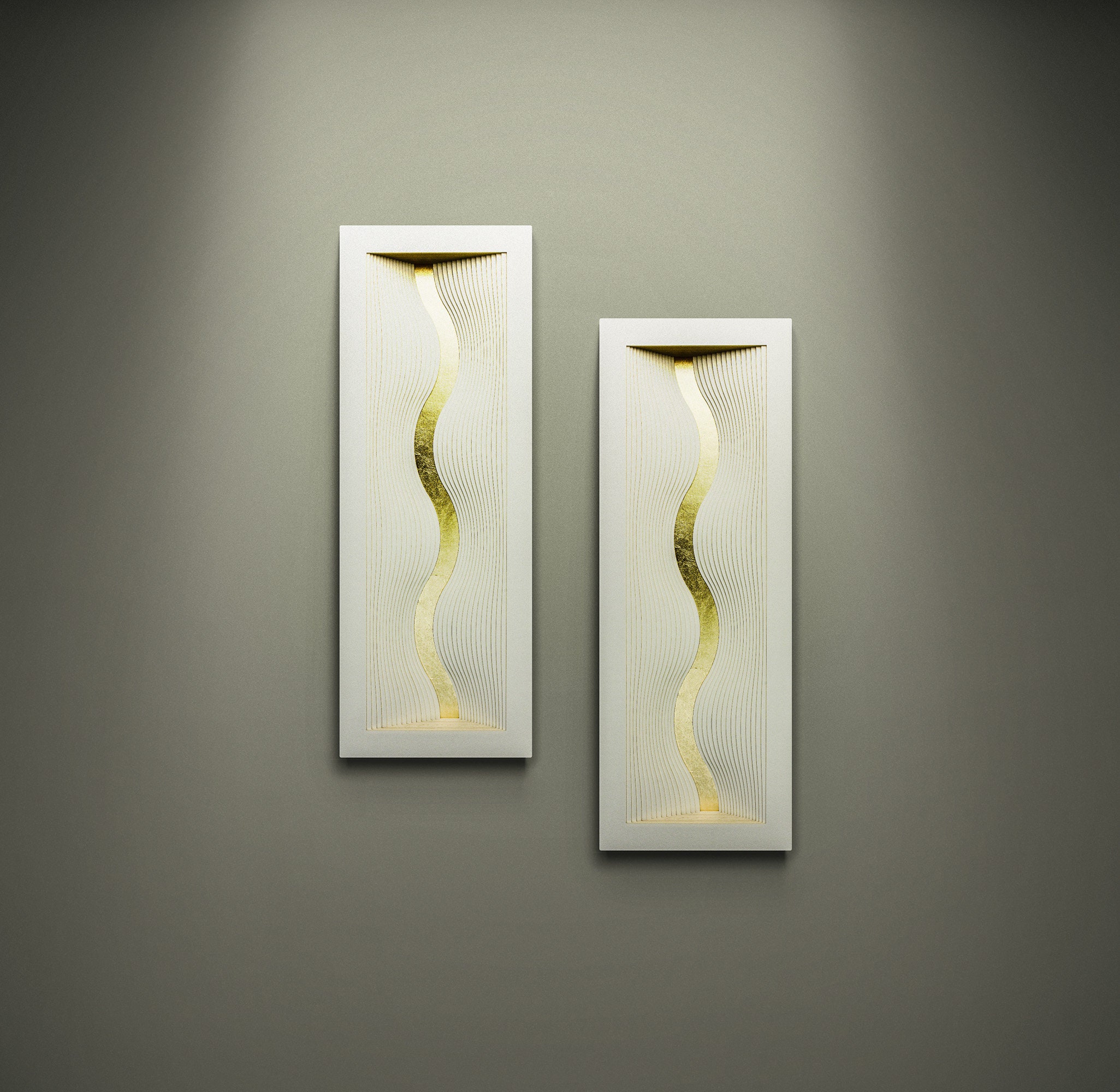 River of Life, Framed 3D Art, Minimalist Wall Sculpture, Layered Paper ...