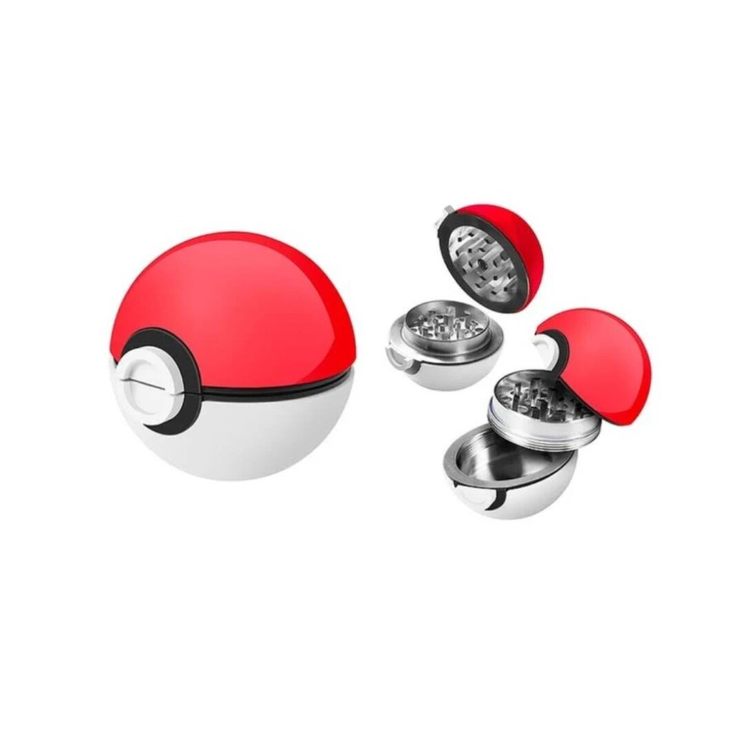 Pokeball Herb Grinder: Anime Cosplay Metal Grinder With Catcher - Etsy