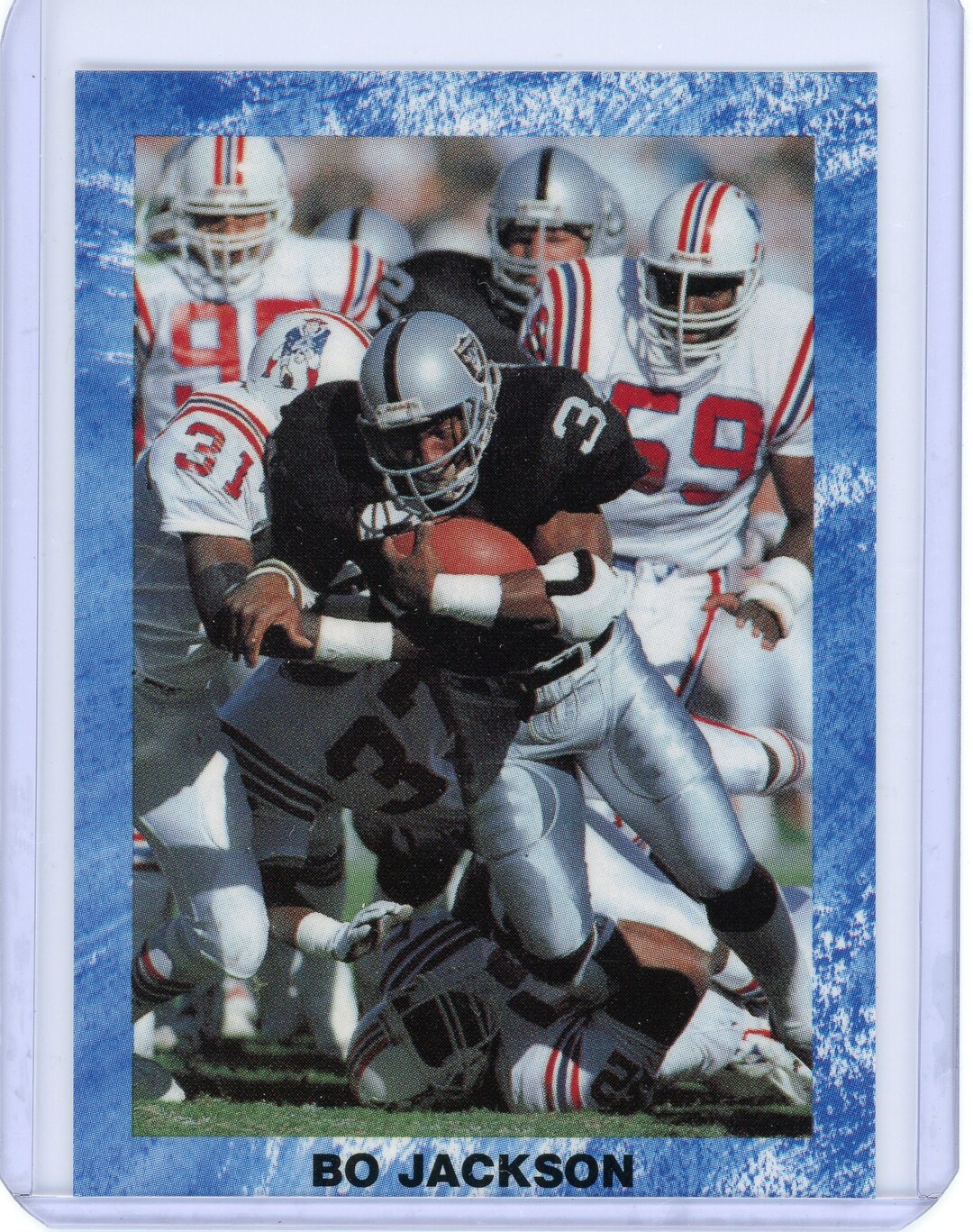 Bo Jackson Right Back Helmet 34 Los Angeles Raiders Football Statistics ...