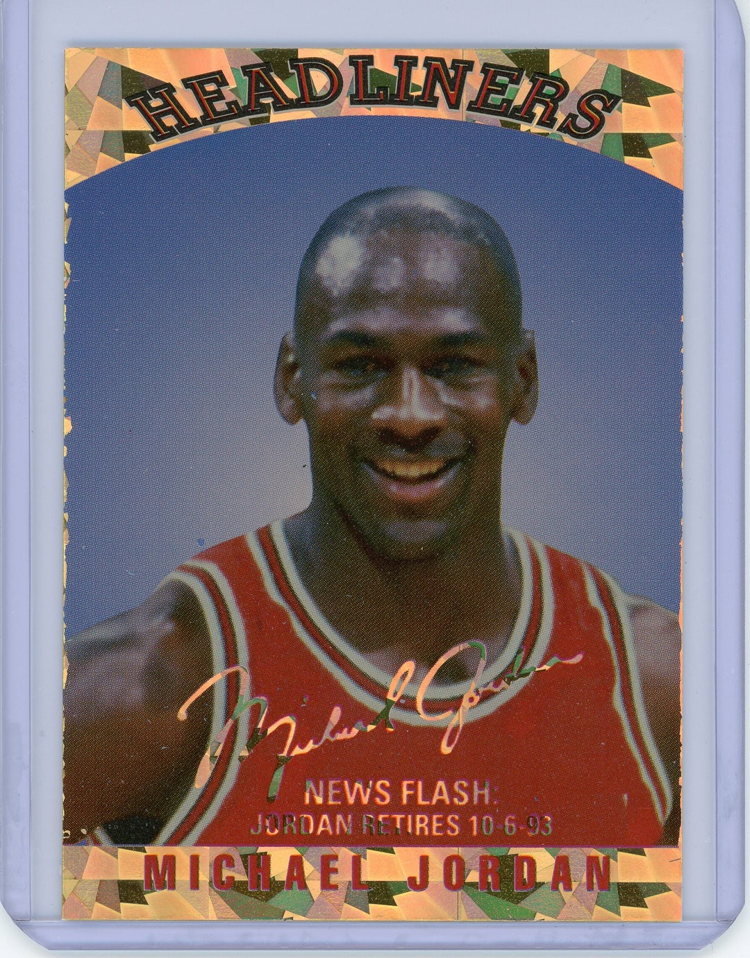 92 93 Mj Headliners News Flash Jordan Retires Nba Collectible Promo ...