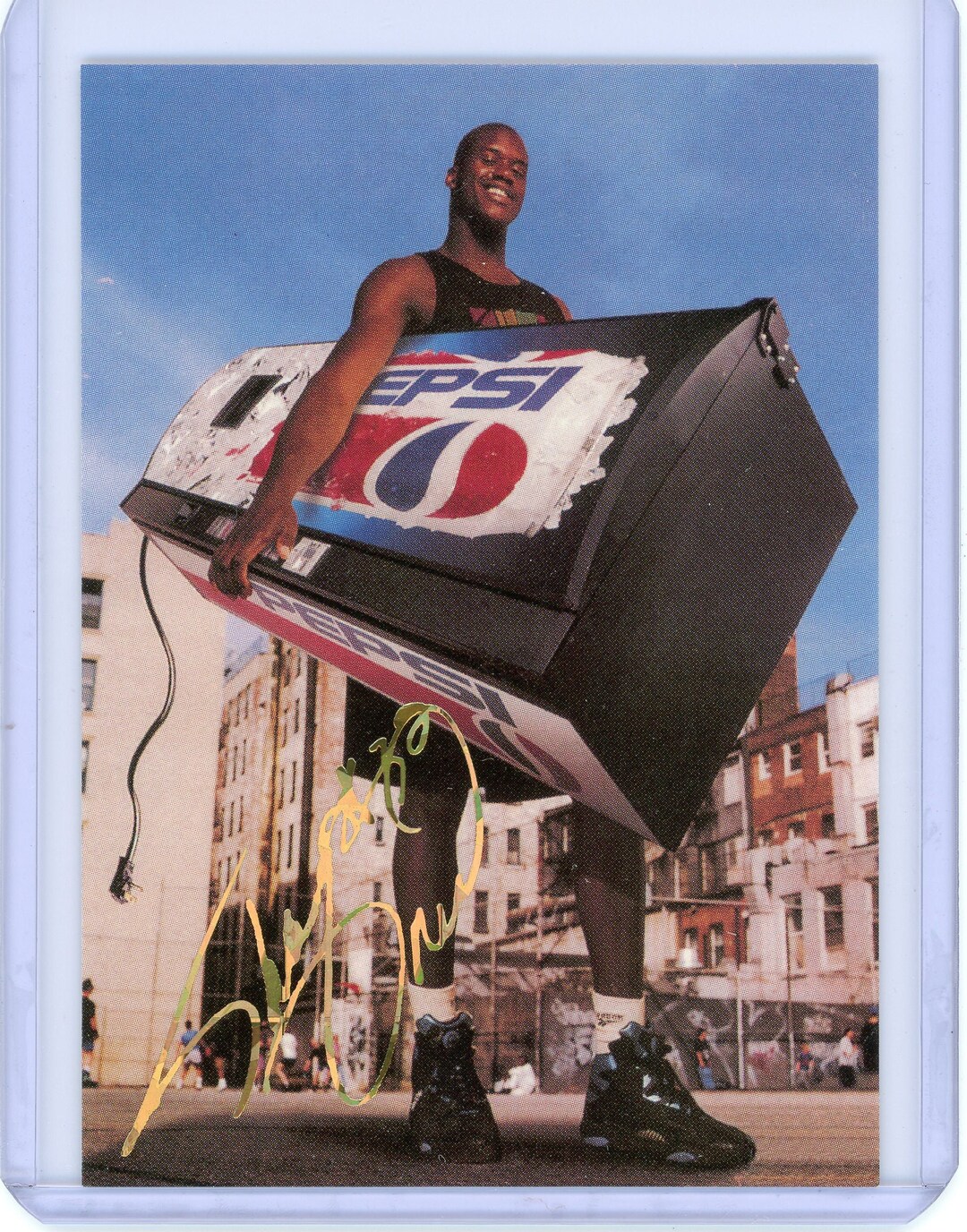 Shaq Oneal Dont Even Think About It Pepsi Chiller Basketball Court Card ...