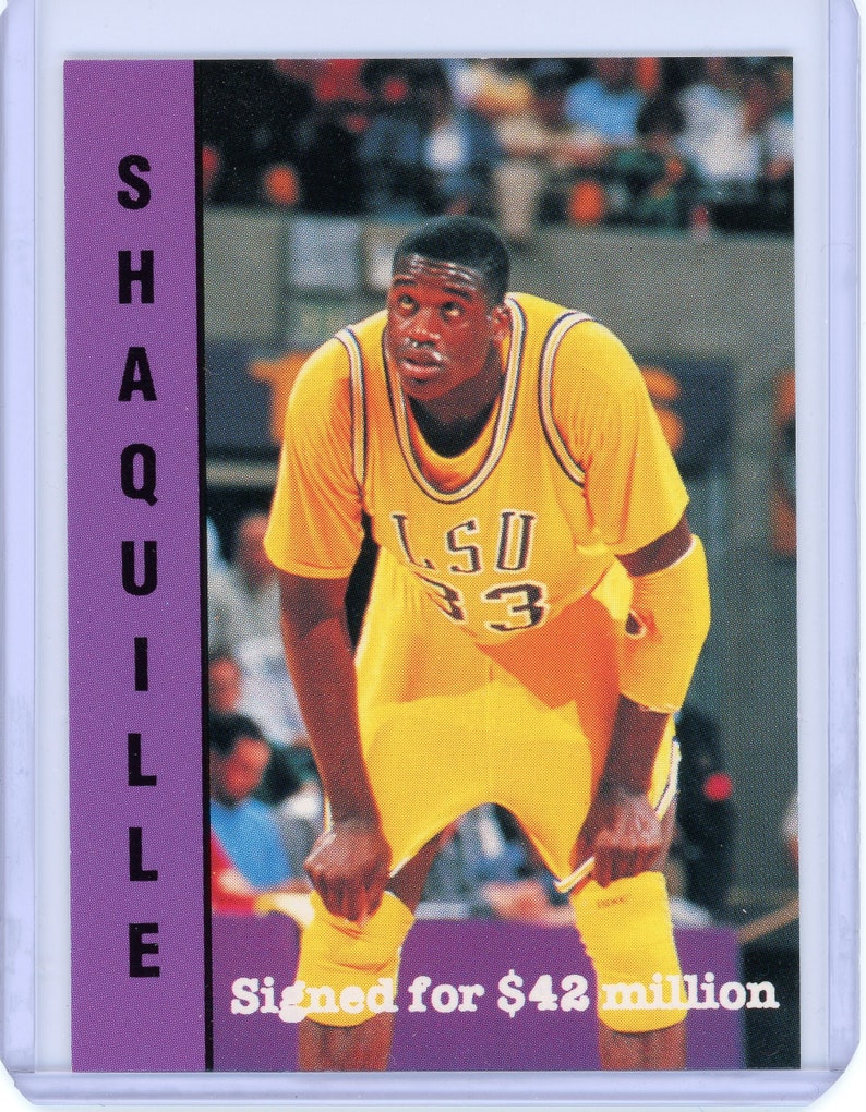 92 93 Sports Stars Usa Shaq Oneal Lsu Signed 42M Shaq Attack 33 ...