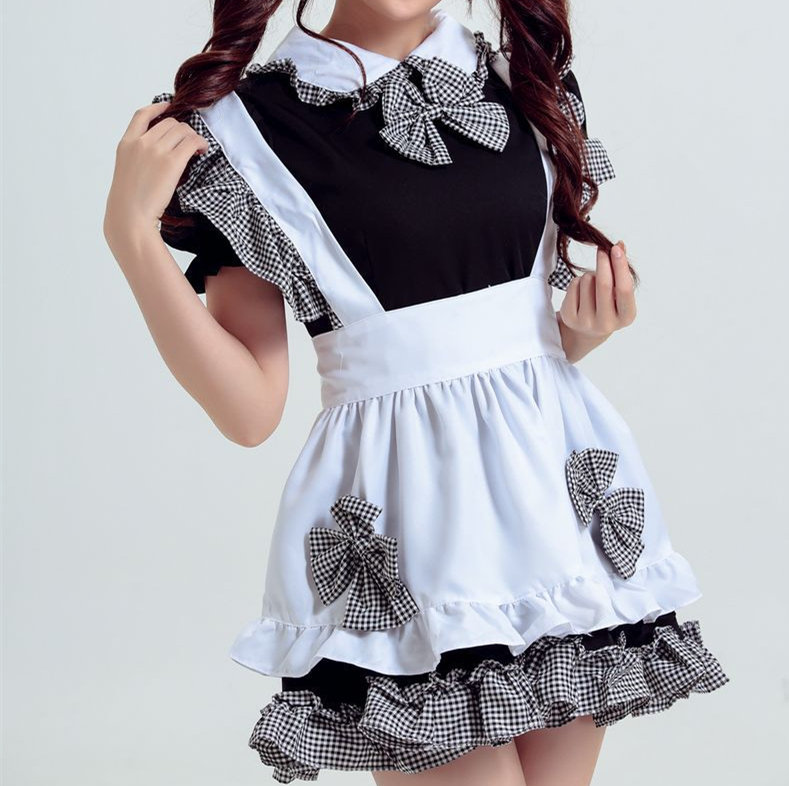 Maid Dress Black Costume Dress with White Headband and Apron | Etsy