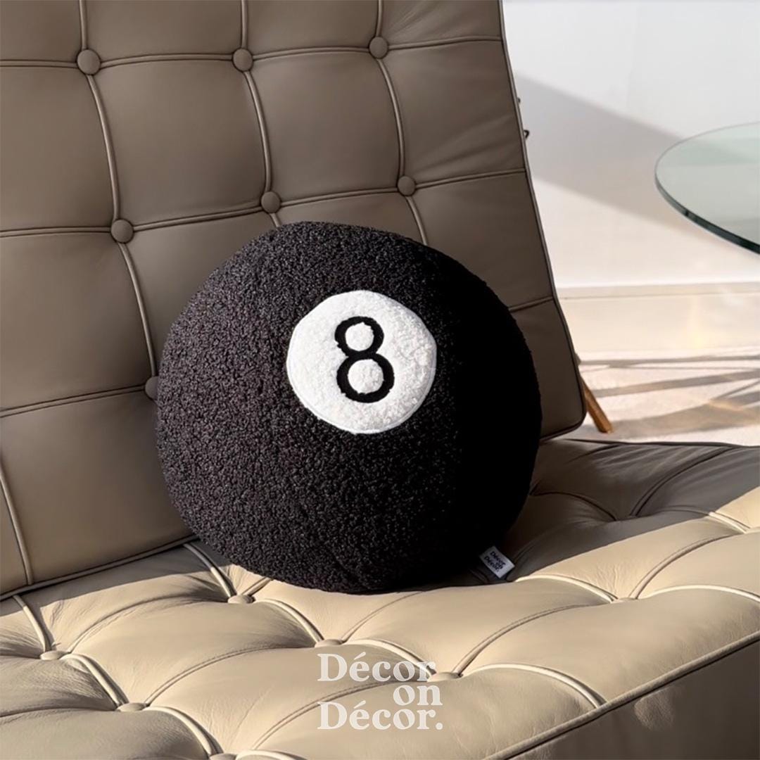 Handmade 8 Ball Sphere Pillow: Tufted Snooker Decor Cushion - Etsy