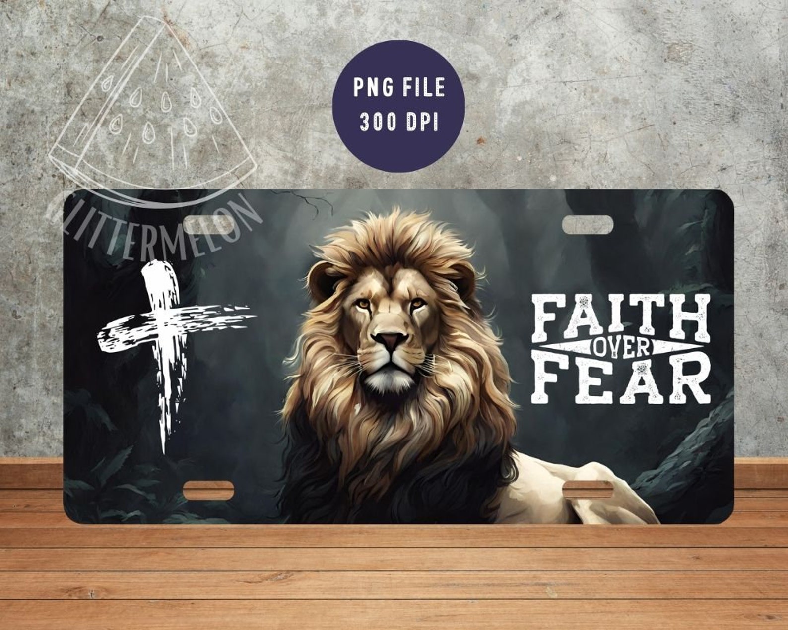 Faith License Plate PNG Sublimation Design Christian Religious Bible ...