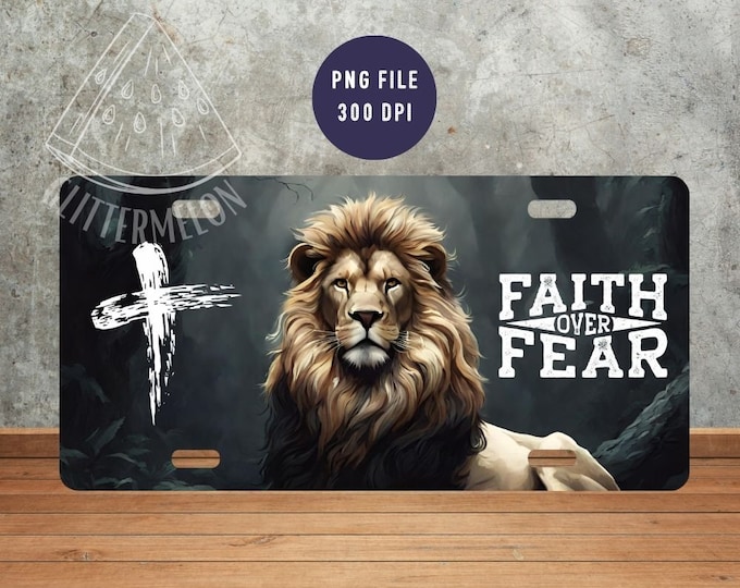 Faith License Plate PNG Sublimation Design Christian Religious Bible ...