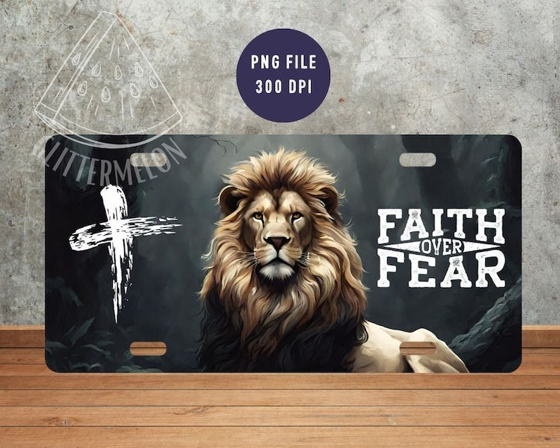 Faith License Plate PNG Sublimation Design Christian Religious Bible ...