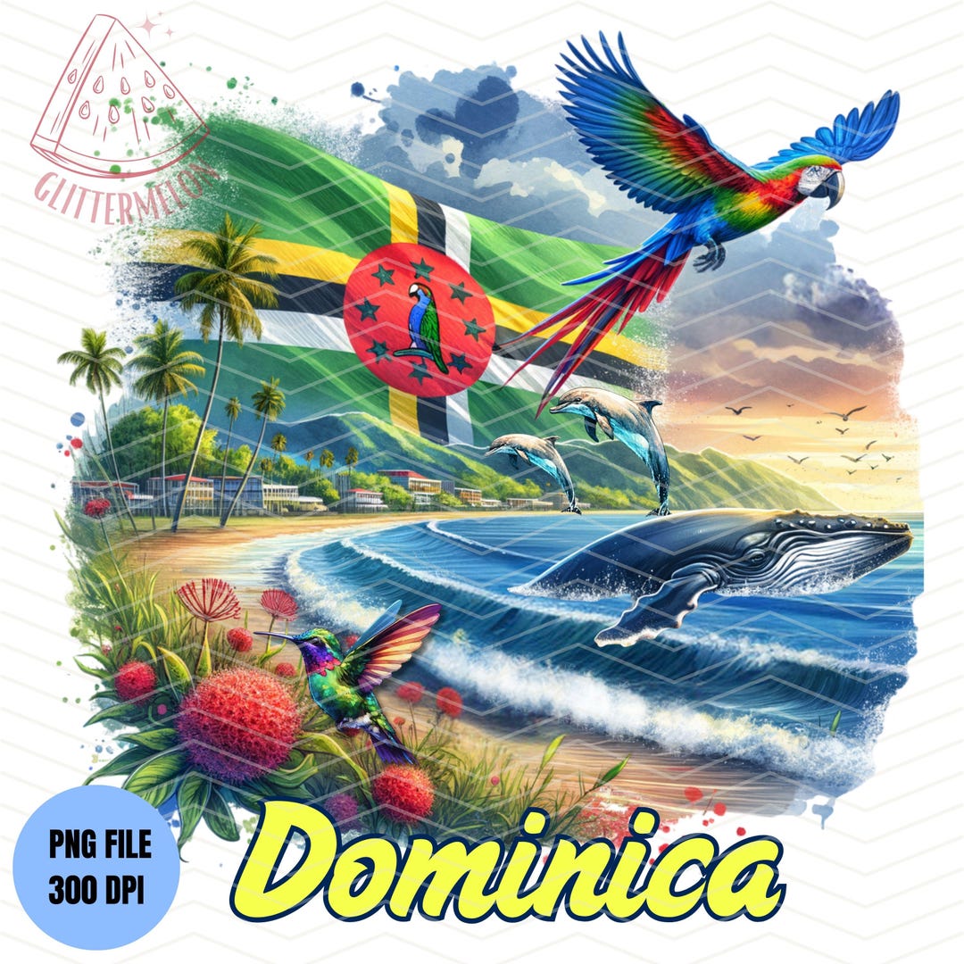 Dominica Sublimation Design PNG Dominican Women Shirt Dominica Flag ...
