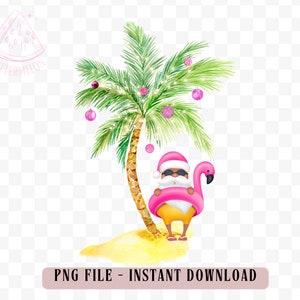 Tropical Palm Christmas Tree PNG Tropical Aloha Christmas Holiday Beach ...