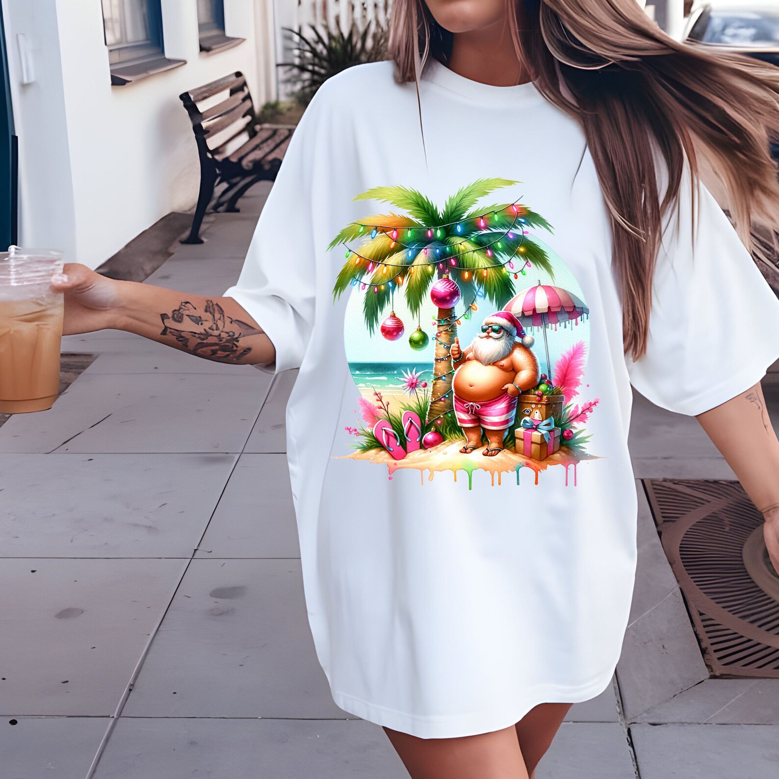 Tropical Palm Christmas Tree PNG Tropical Aloha Christmas Holiday Beach ...