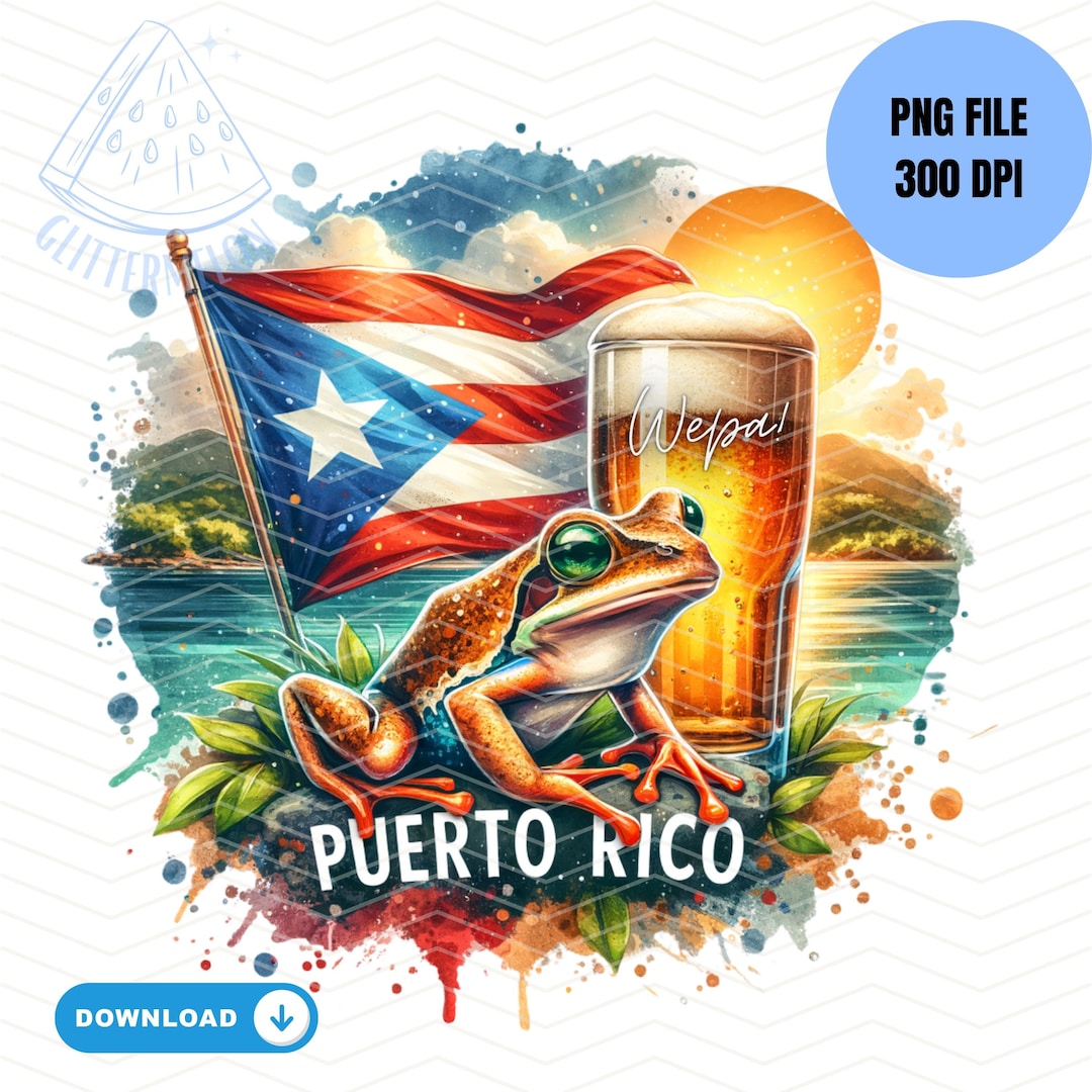 Puerto Rico Tshirt Sublimation PNG Boricua Tshirt Coqui Frog Puerto ...