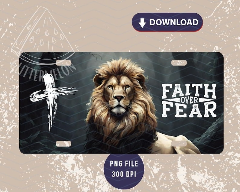 Faith License Plate PNG Sublimation Design Christian Religious Bible ...